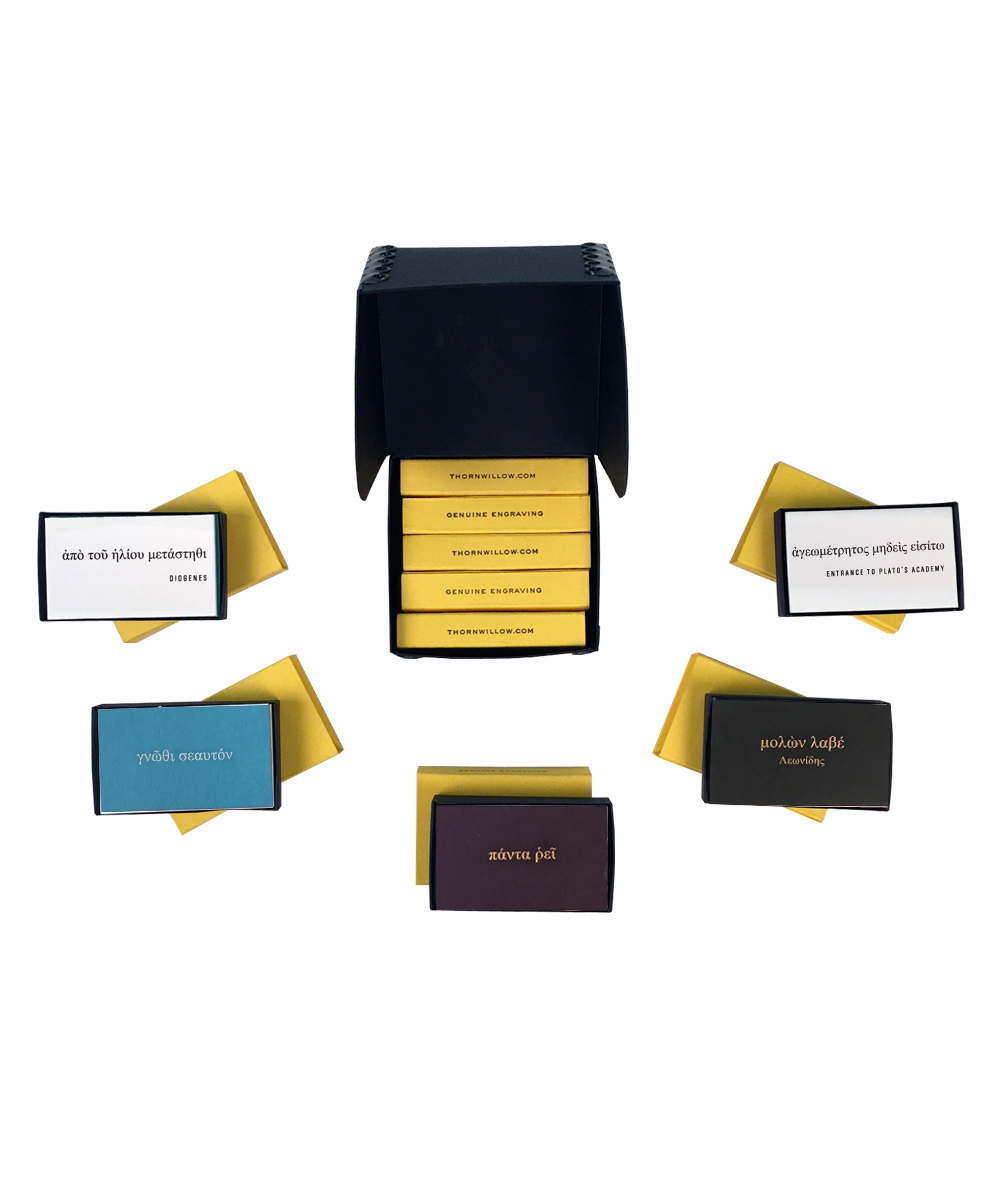Matchbox Collector's Pack: Greek Quotes - Thornwillow Press