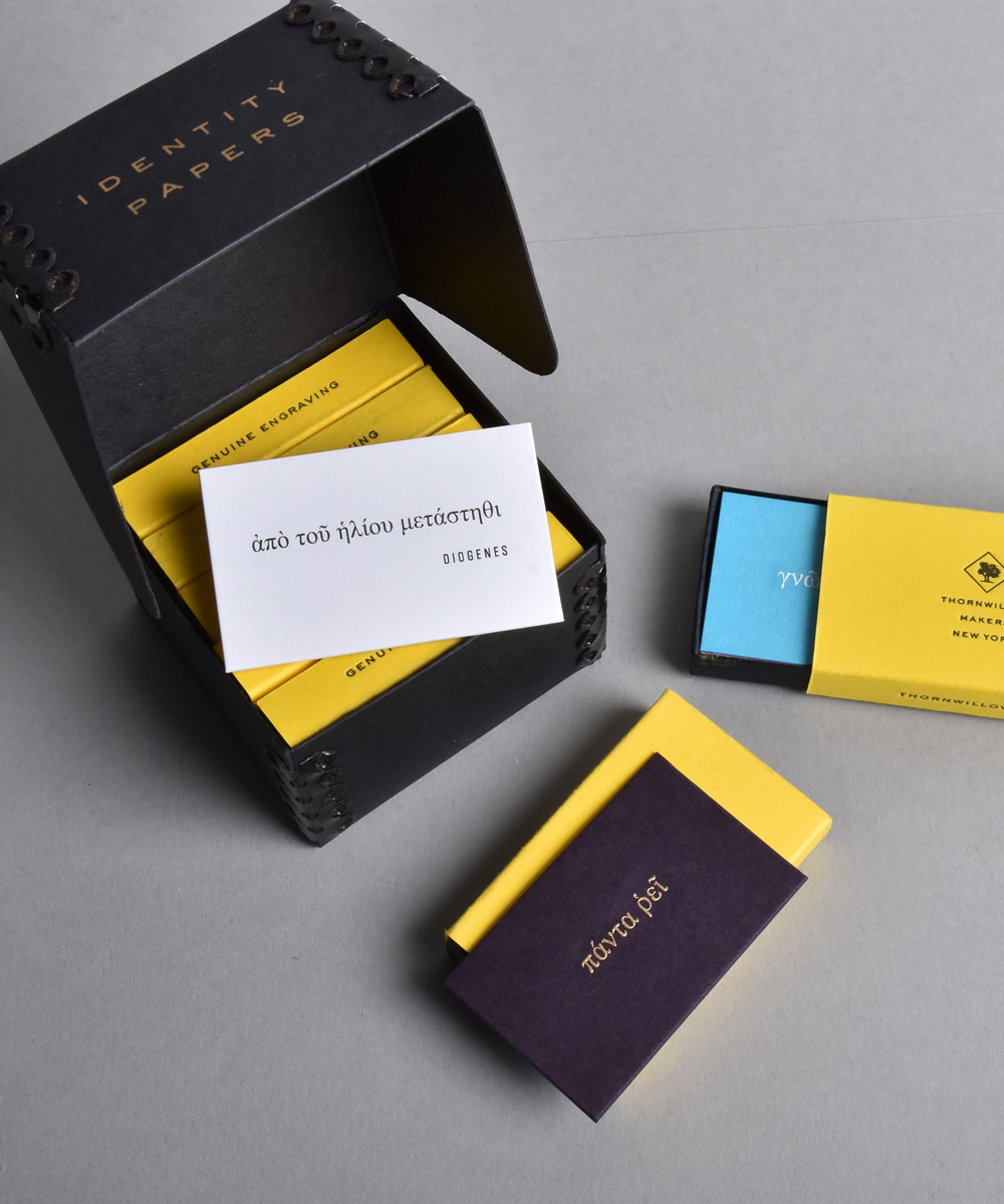 Matchbox Collector's Pack: Greek Quotes - Thornwillow Press