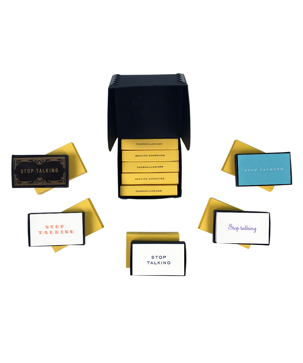 Stop Talking Matchbox Sets